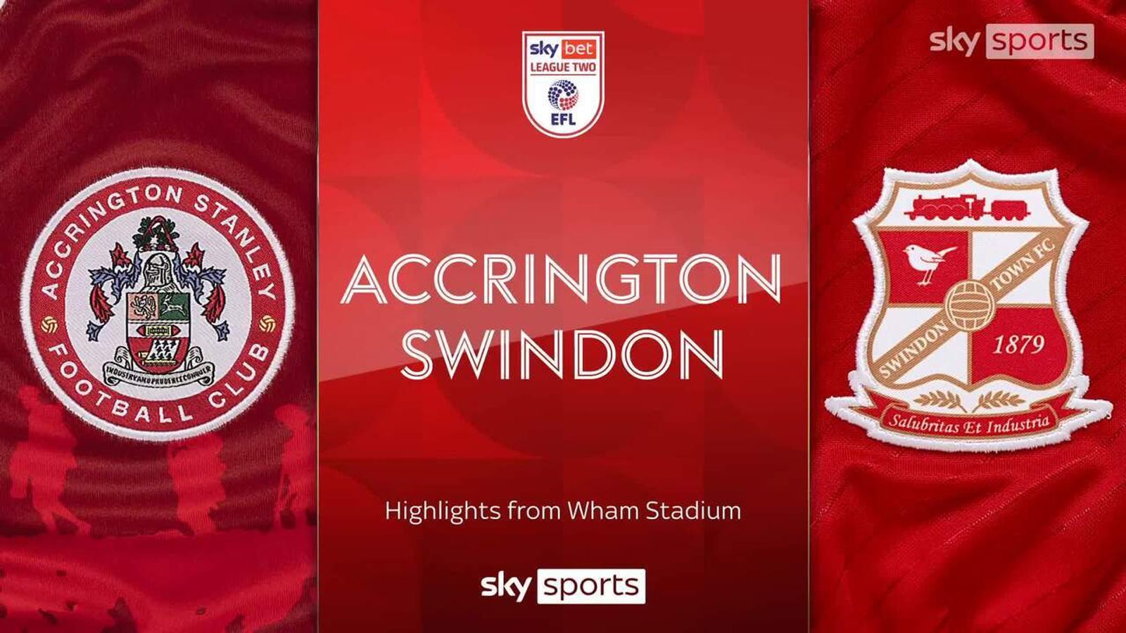 Accrington 2 - 2 Swindon - Match Report & Highlights