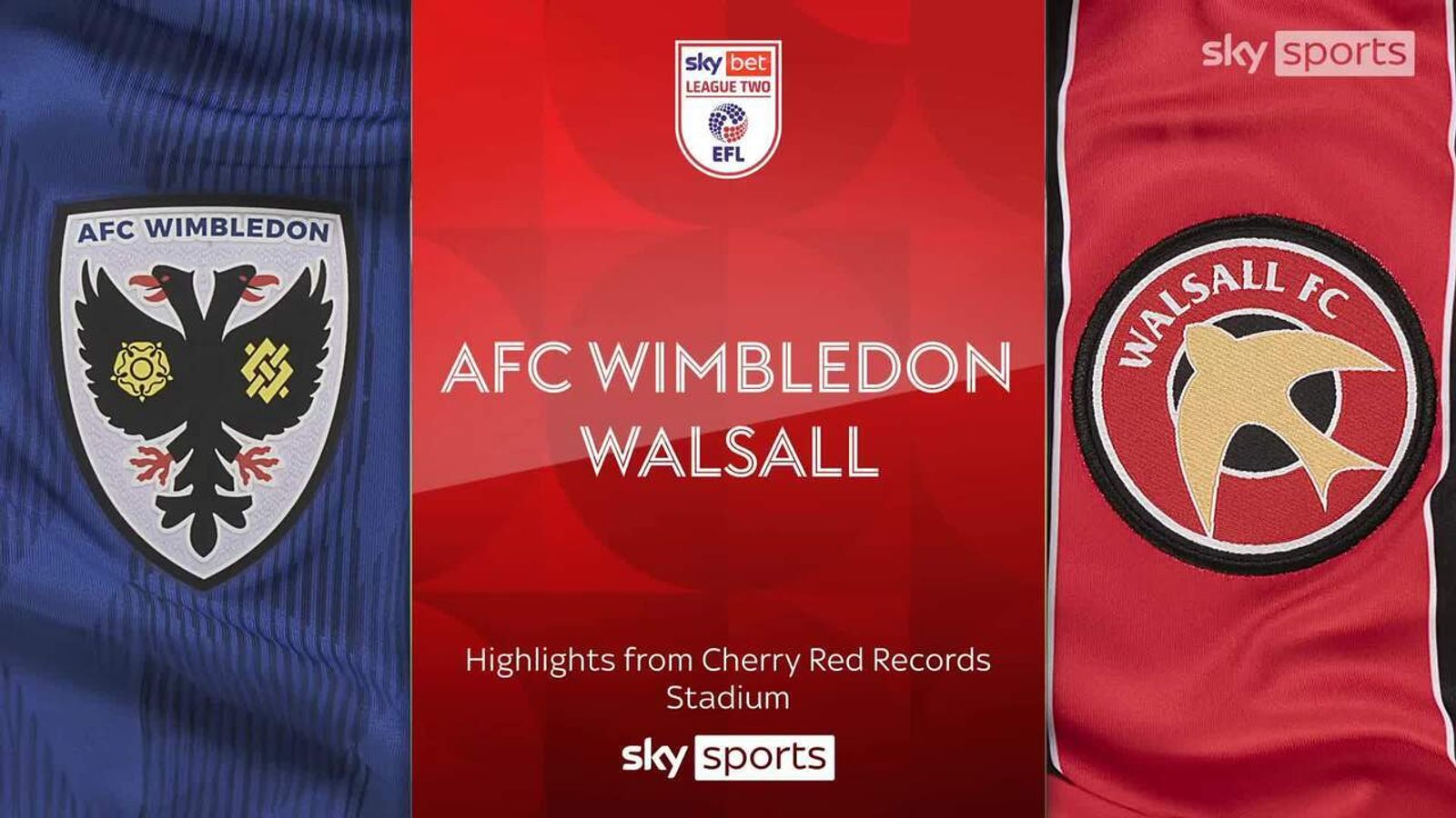 Wimbledon 0 - 1 Walsall - Match Report & Highlights