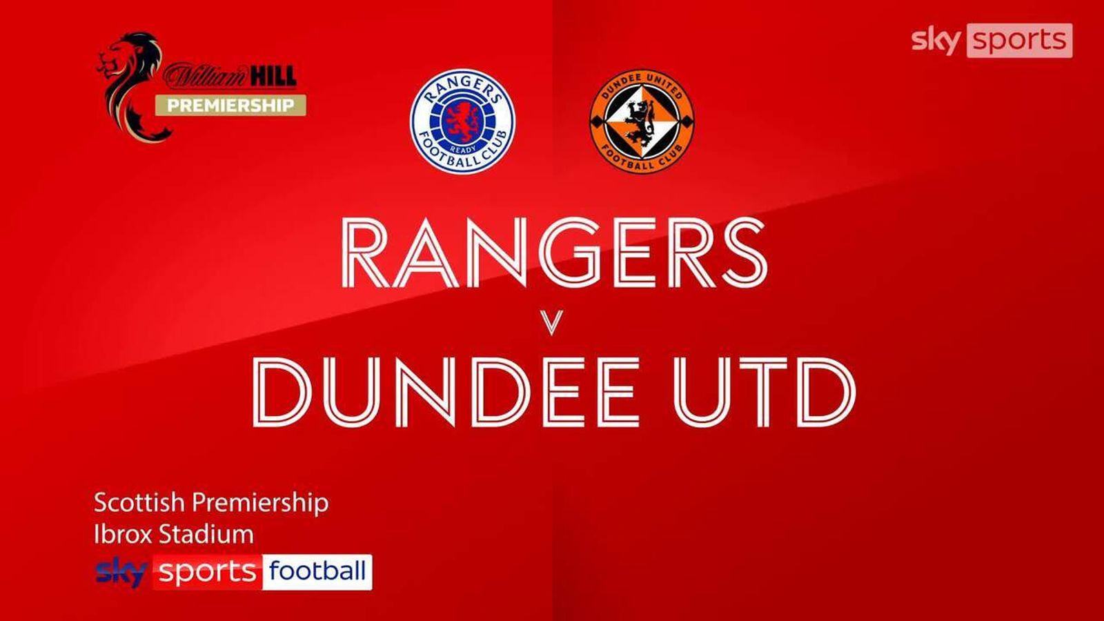 Rangers 1 - 1 Dundee Utd - Match Report & Highlights