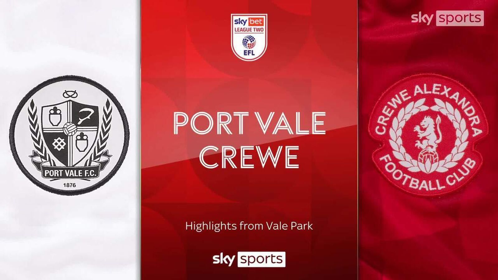 Port Vale 1 - 1 Crewe - Match Report & Highlights