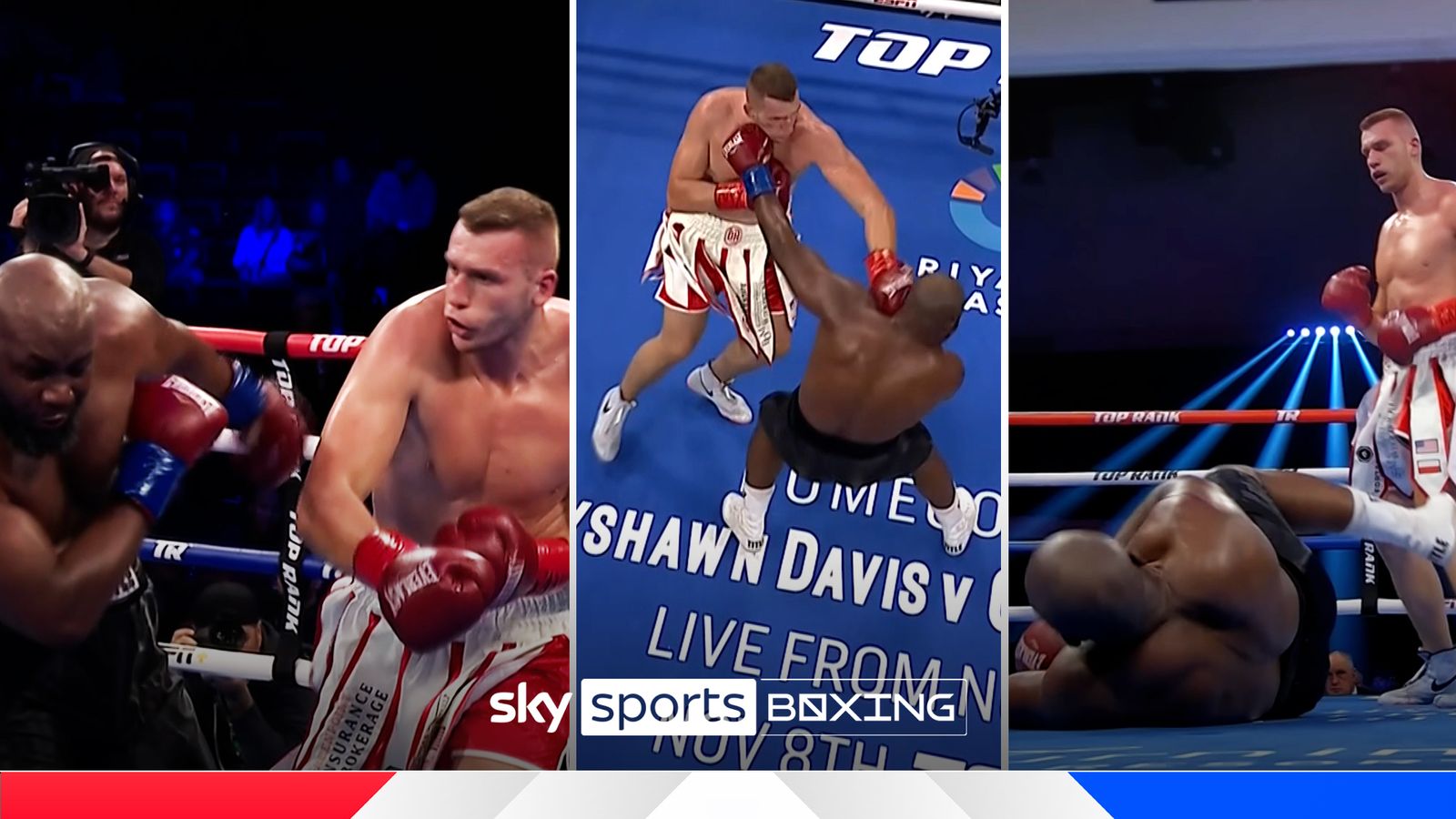 HUGE heavyweight dangerman! Damian Knyba flattens Richard Lartey ...