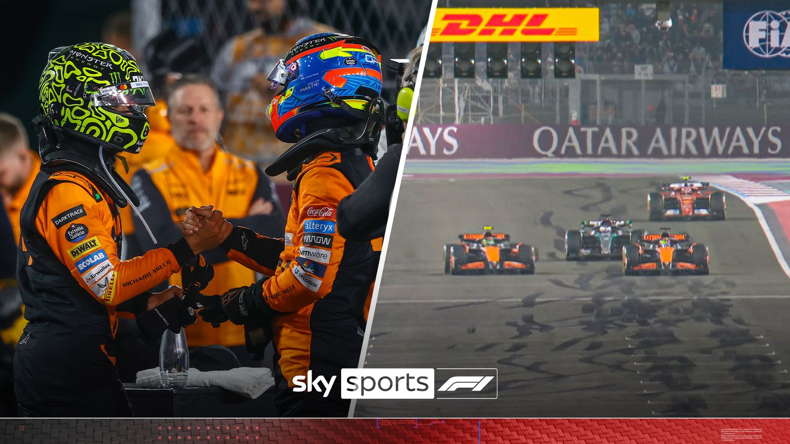 Lando Norris gifts team-mate Oscar Piastri Qatar GP Sprint victory | F1 News | Sky Sports