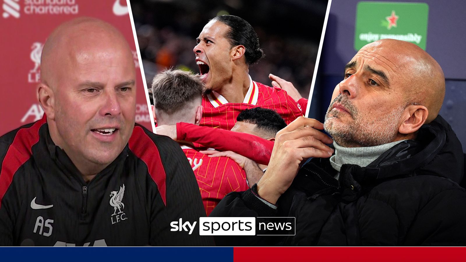 Liverpool want to show they are Manchester City's equals, Arne Slot says ahead of Super Sunday ...