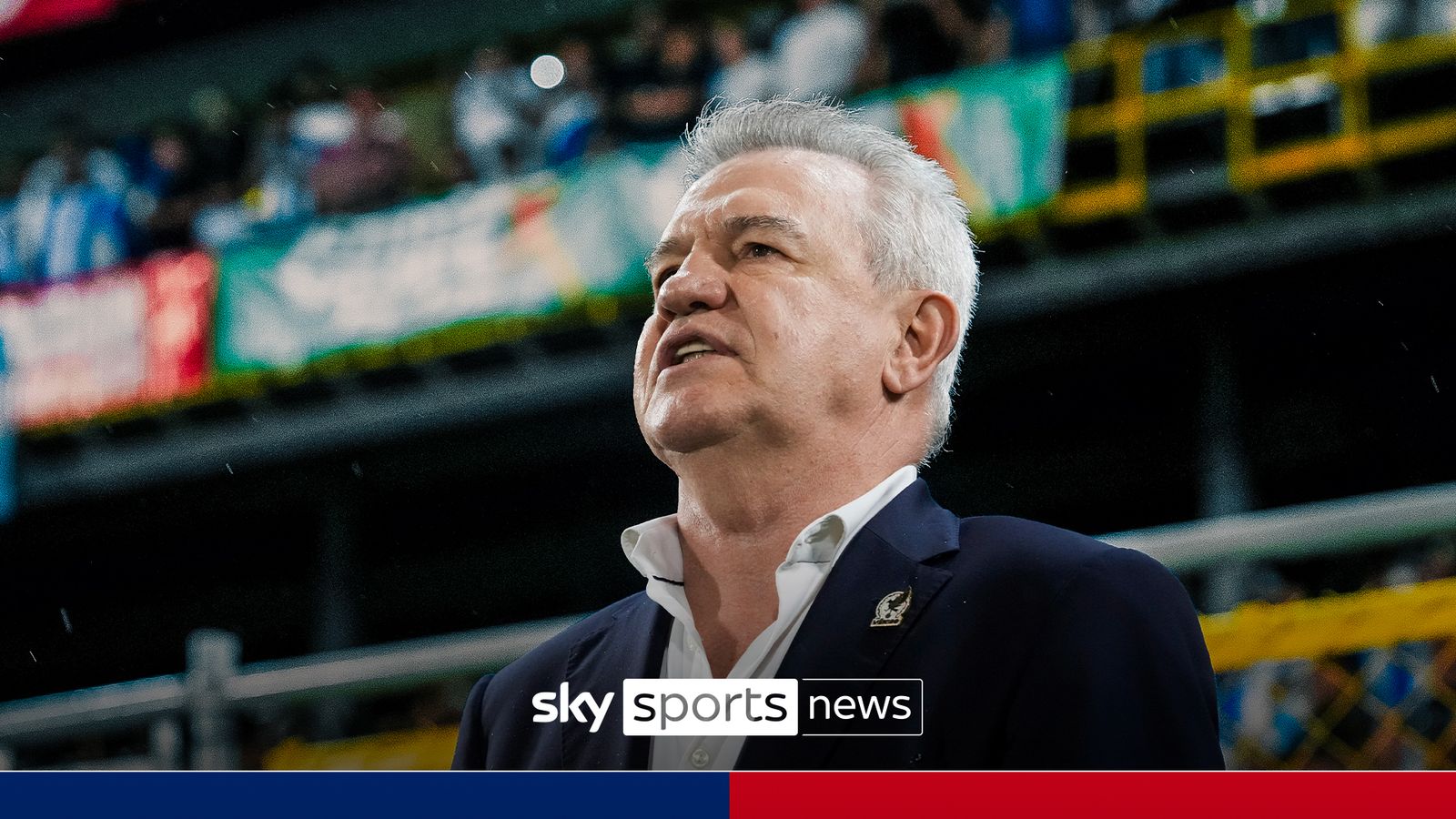 Shocking moment Mexico manager Javier Aguirre left wounded by a thrown ...