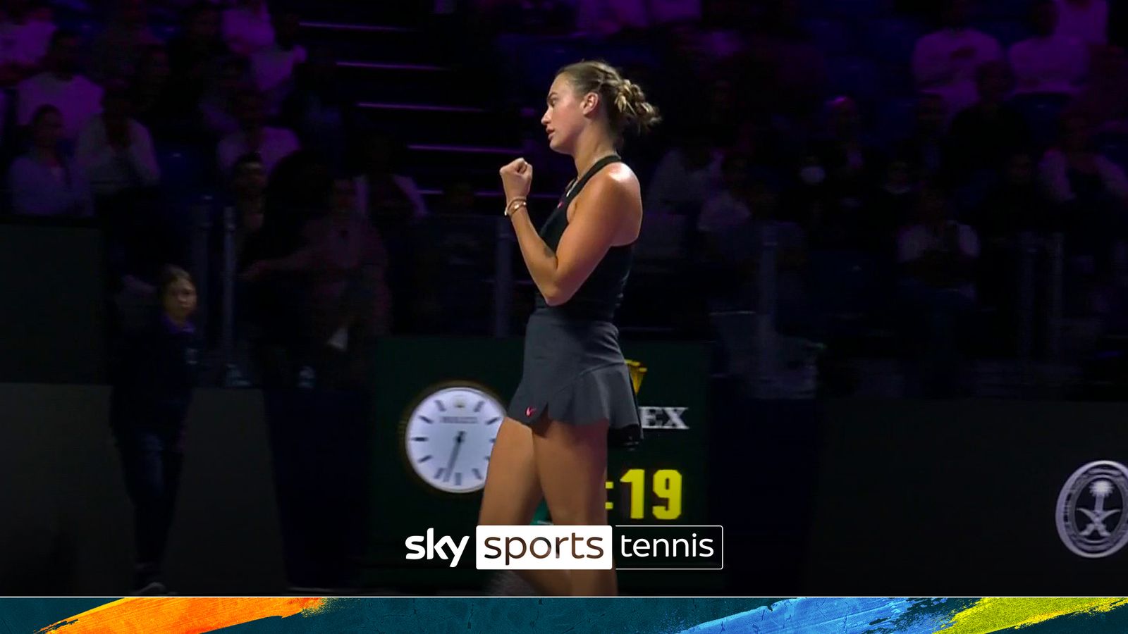 WTA Finals | Aryna Sabalenka hits a rare second serve ace | Tennis News | Sky Sports