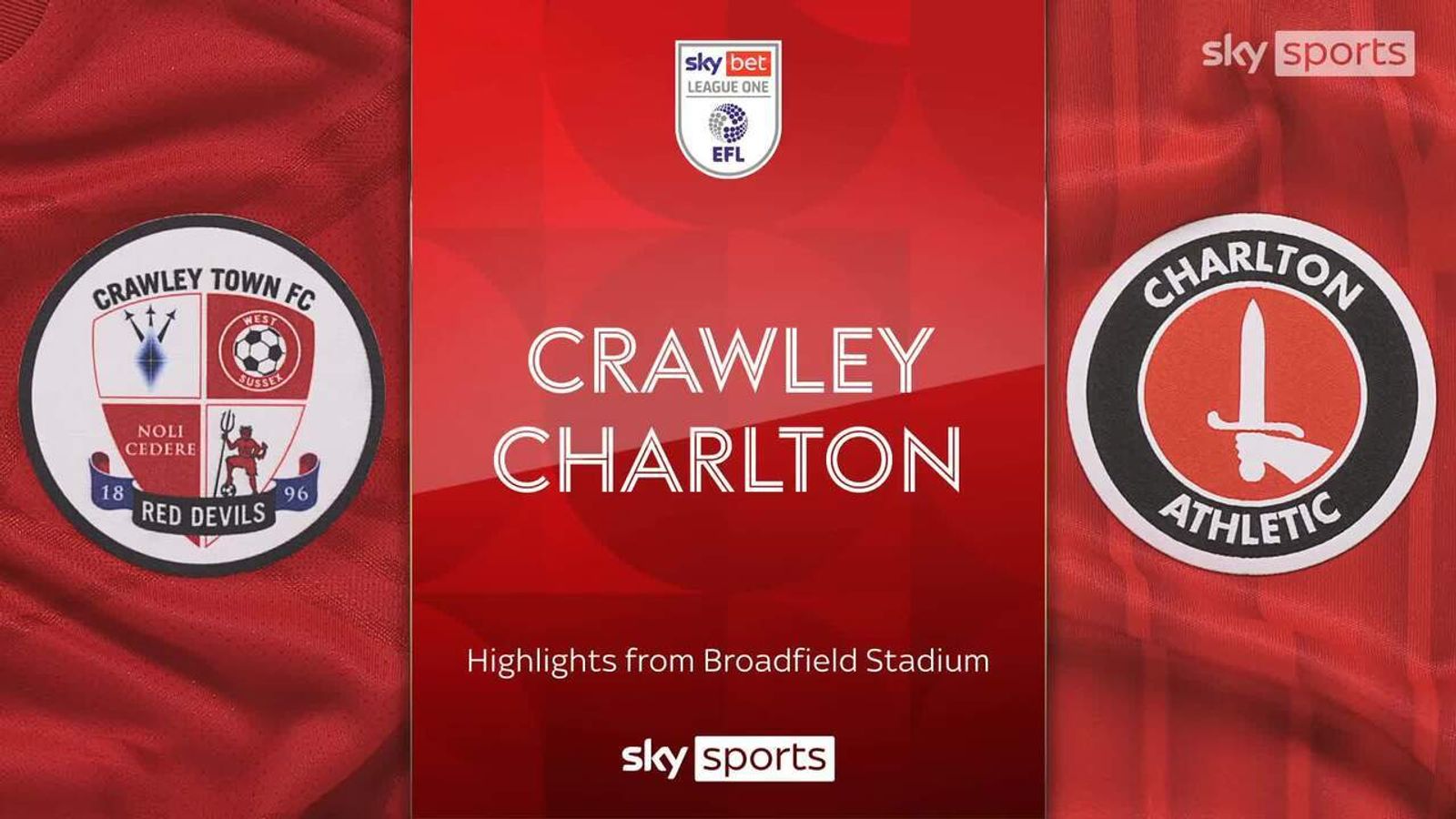 Charlton 1 - 2 Crawley - Match Report & Highlights