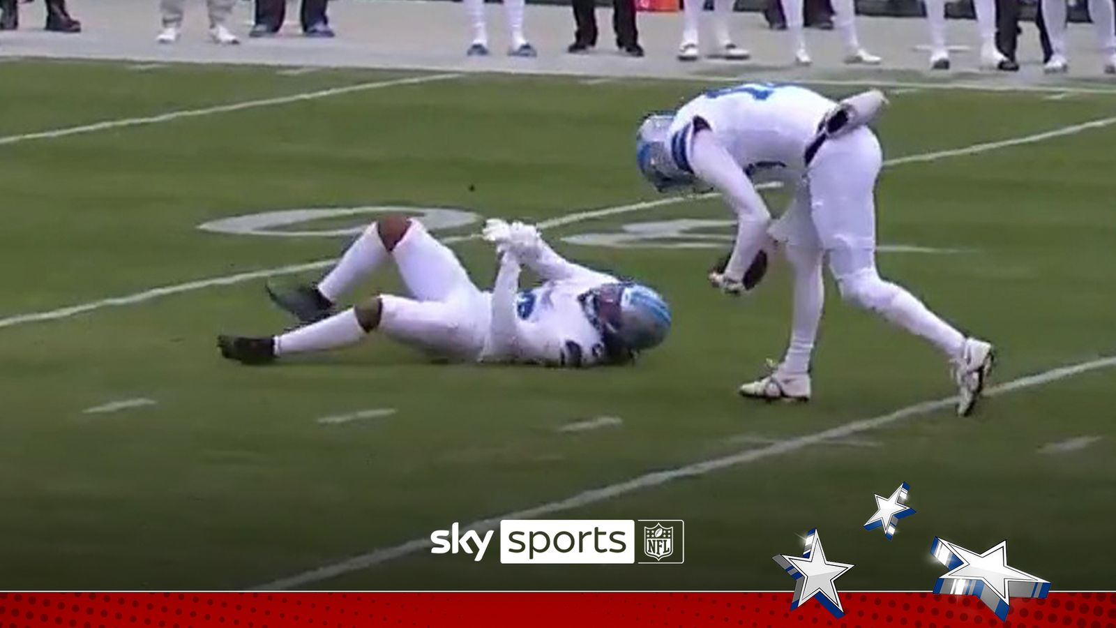 Trick play of the season?! | Jared Goff fakes stumble as Detroit Lions ...