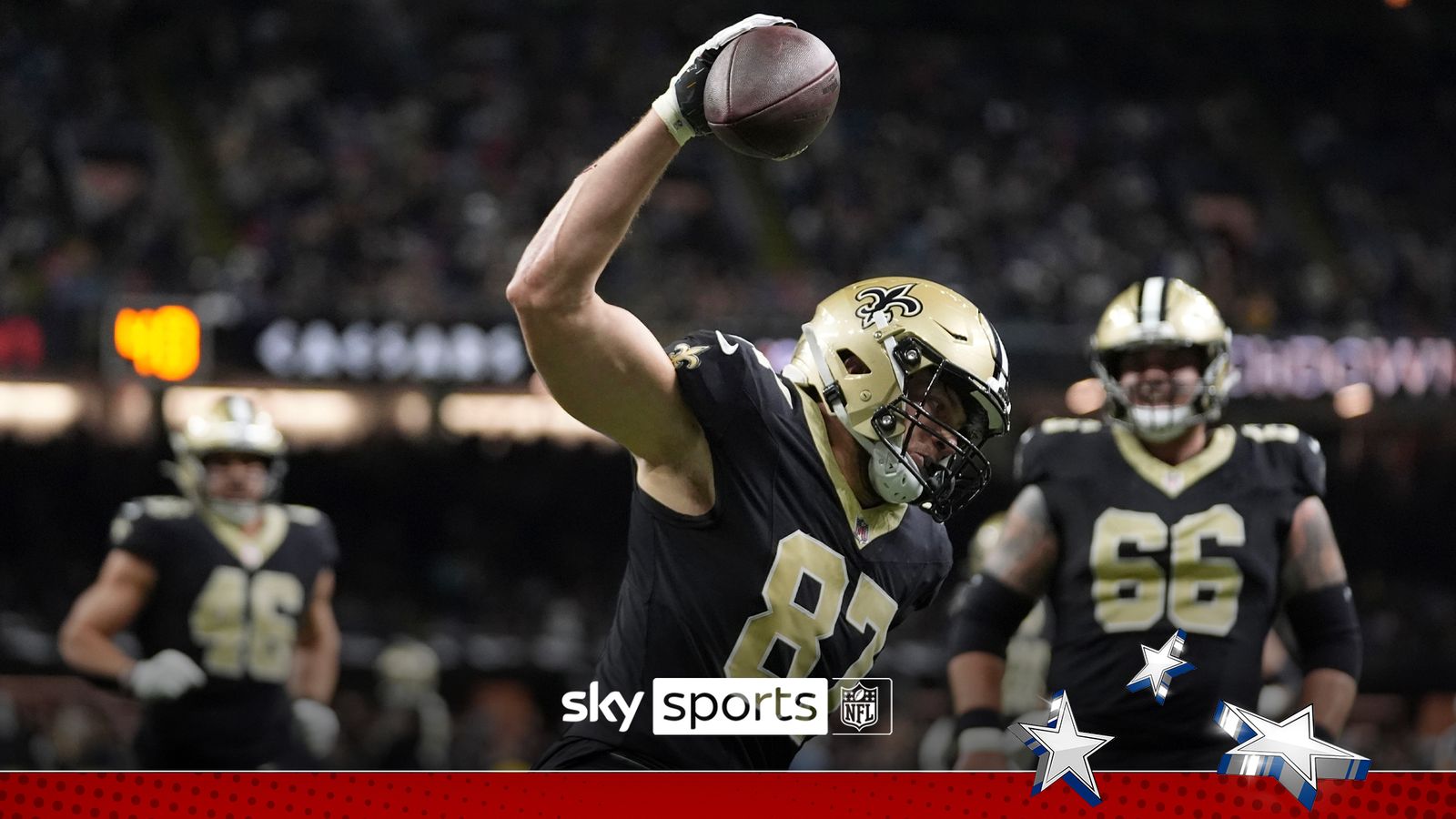 Las Vegas Raiders at New Orleans Saints | Foster Moreau catches for a ...