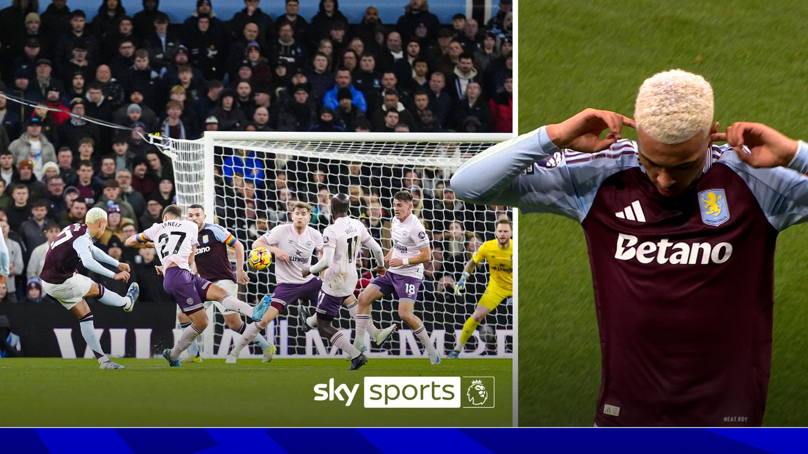 Morgan Rogers bends in a beauty past Brentford for Aston Villa ...