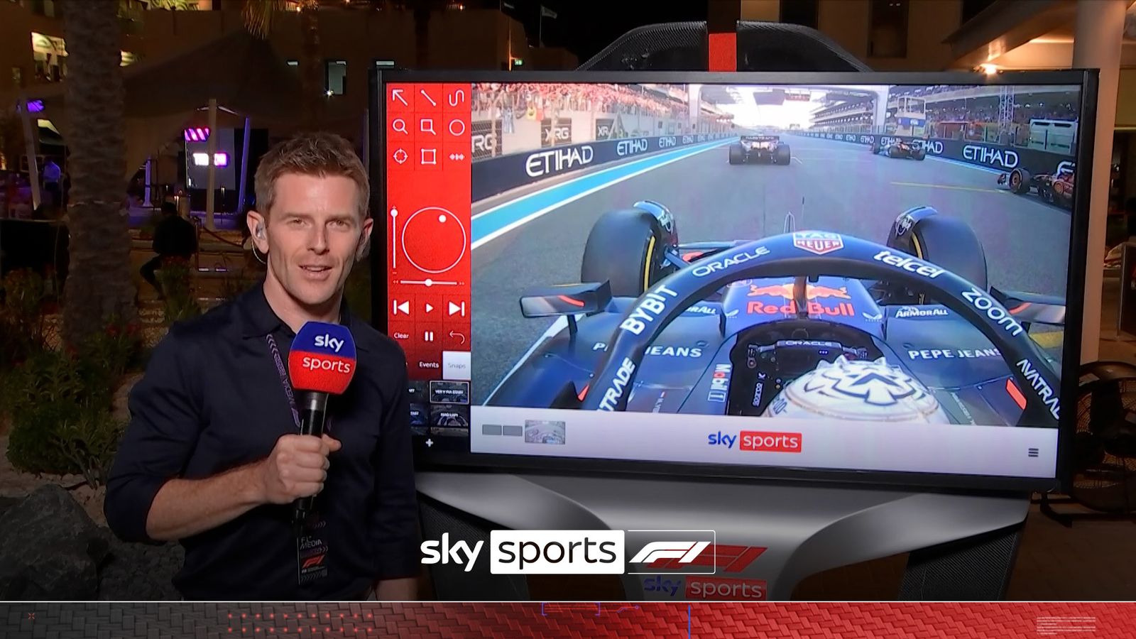 SkyPad: Max Verstappen's crash with Oscar Piastri at Abu Dhabi Grand ...