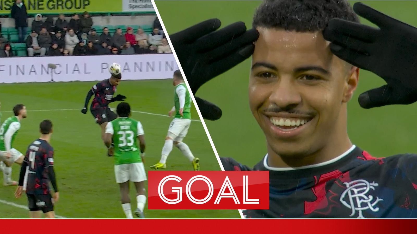 Hibs 3-3 Rangers: Rocky Bushiri's late header rescues draw in 'bonkers' six-goal thriller ...