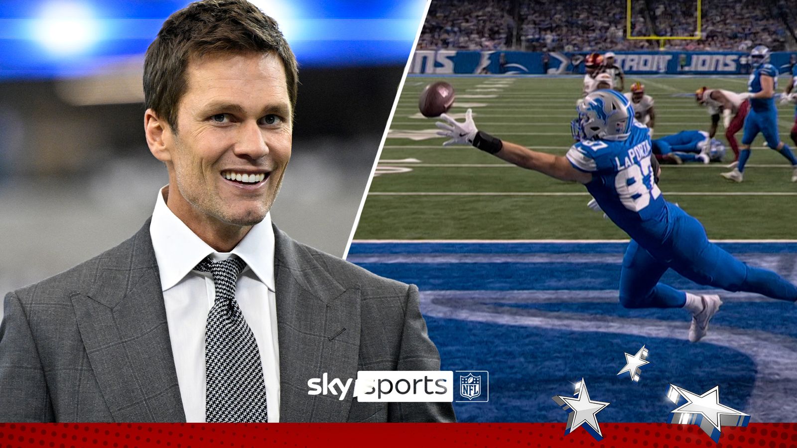 Washington Commanders at Detroit Lions: Incredible Sam LaPorta one-handed catch leaves Tom Brady ...