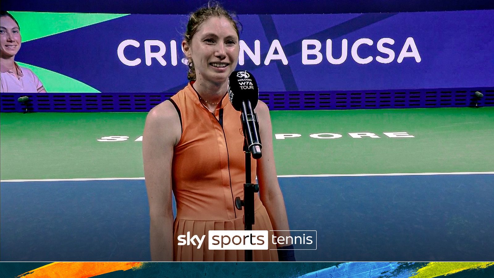 Cristina Bucsa reacts to defeating Emma Raducanu in gruelling three ...