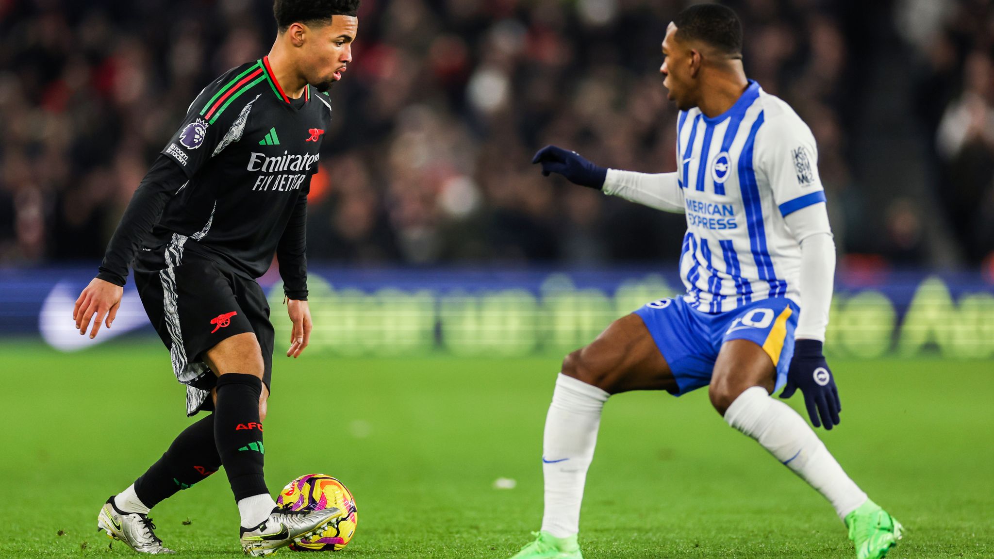 Brighton 1-1 Arsenal: Mikel Arteta 'very disappointed' with Joao Pedro penalty from William ...