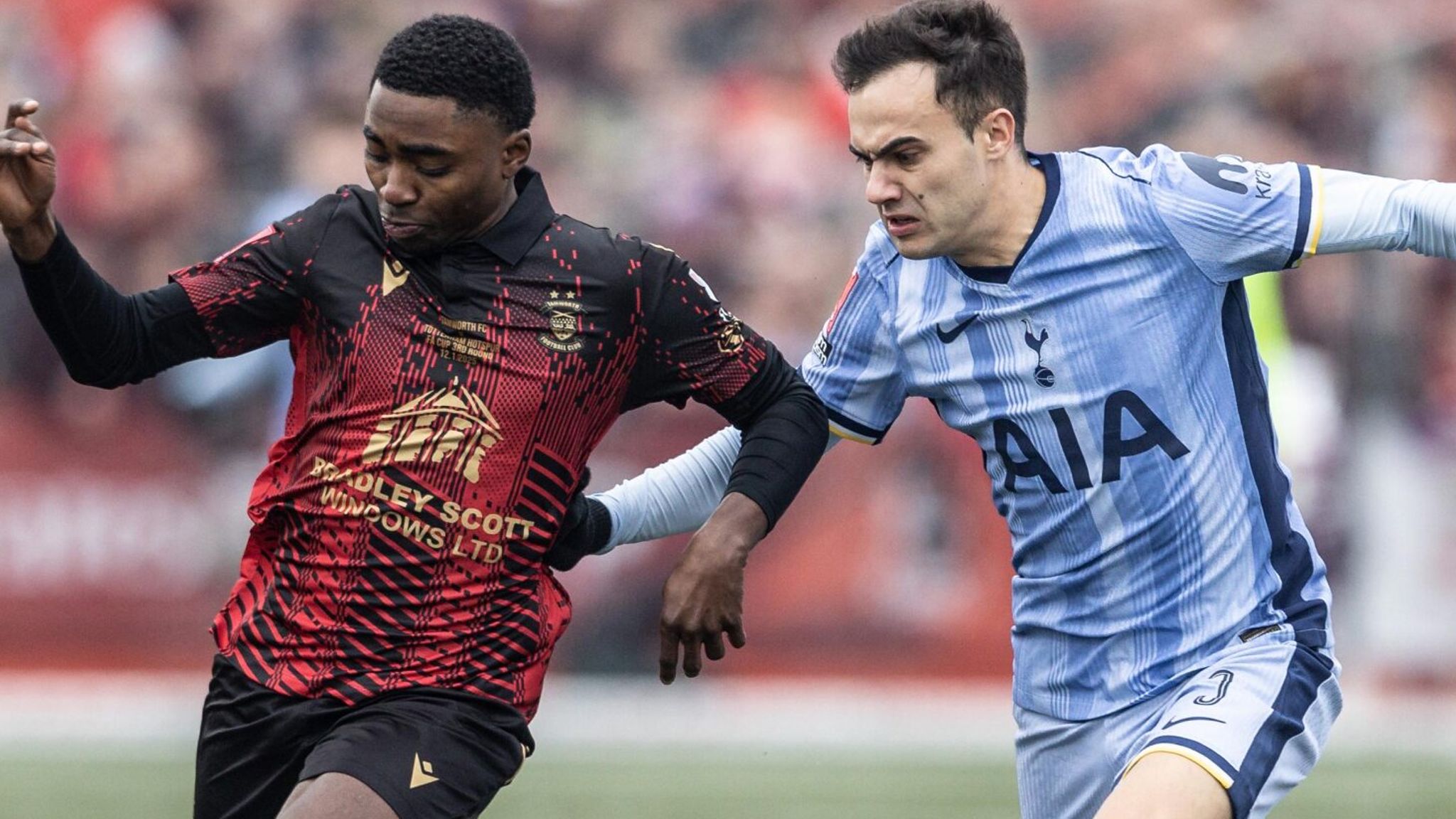 Tamworth 0-3 Tottenham (AET): Nathan Tshikuna own goal sparks Spurs ...