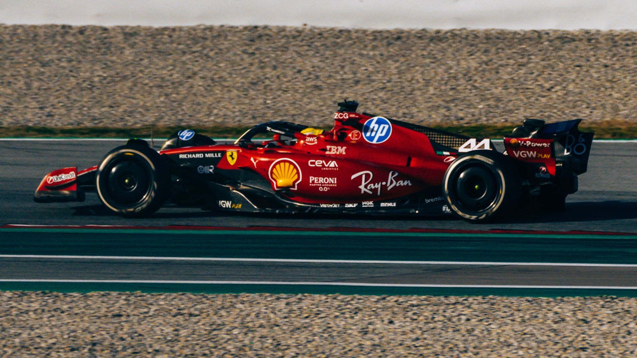 Lewis Hamilton crashes during Ferrari testing at Barcelona on third day ...