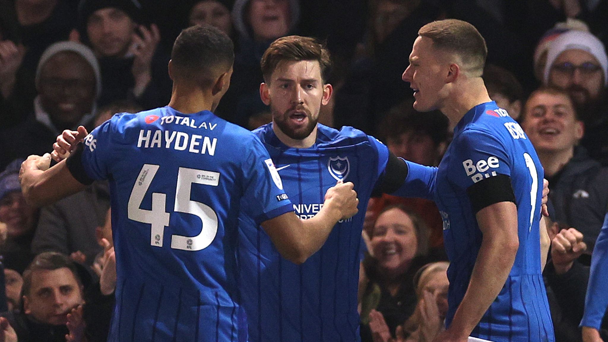 Portsmouth 3-1 Stoke City: John Mousinho celebrates two years in charge ...
