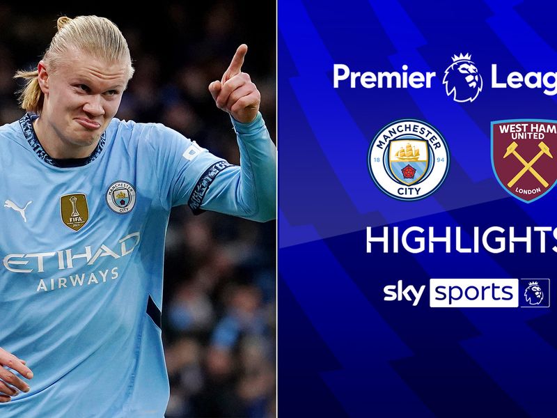 Highlights from the Premier League match between Manchester City and West Ham United