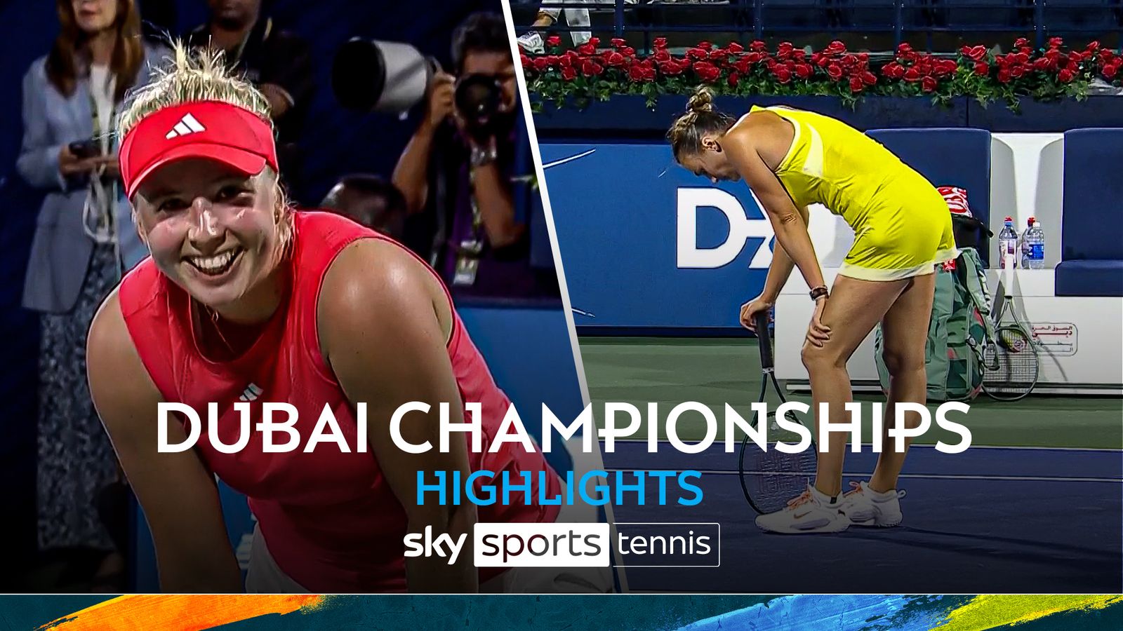 Aryna Sabalenka vs Clara Tauson | Dubai Tennis Championships | Tennis ...