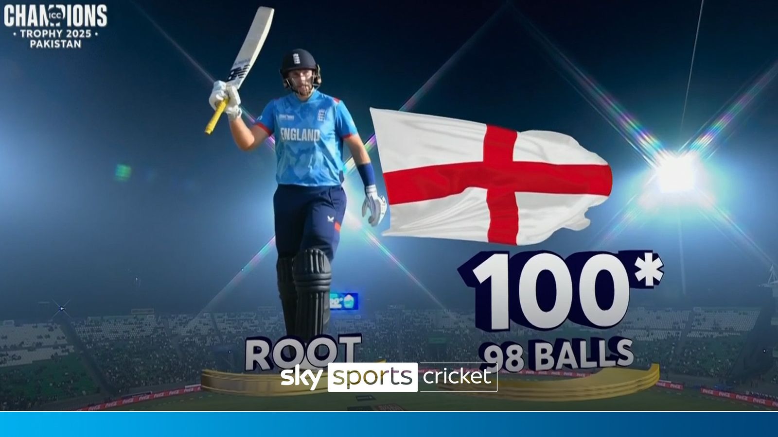 Joe Root reaches century as England chase Afghanistan at ICC Champions ...