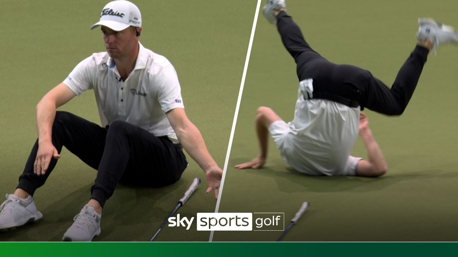 Just Thomas brings out the acrobatics after Lucas Glover chips-in for ...
