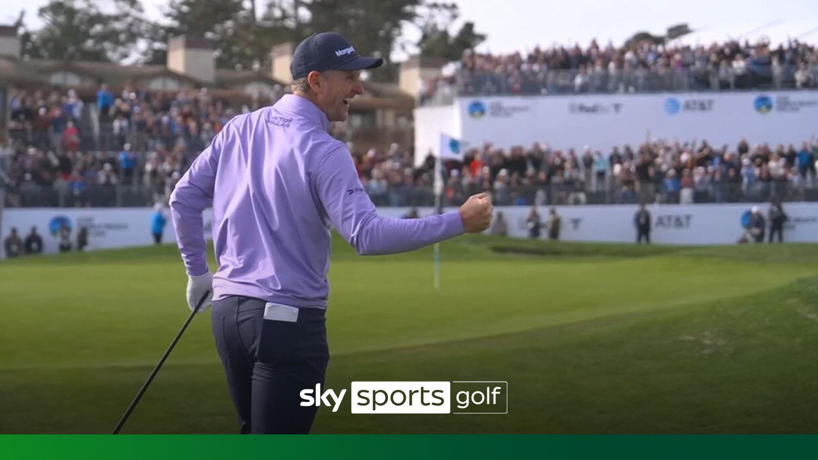 'Finishing in style!' | Justin Rose putts in with three-wood for eagle ...