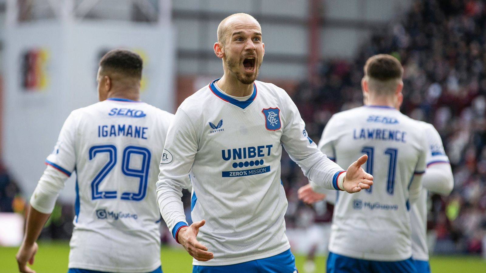 Hearts 1-3 Rangers: Jamie McCart scores two own goals as Philippe ...