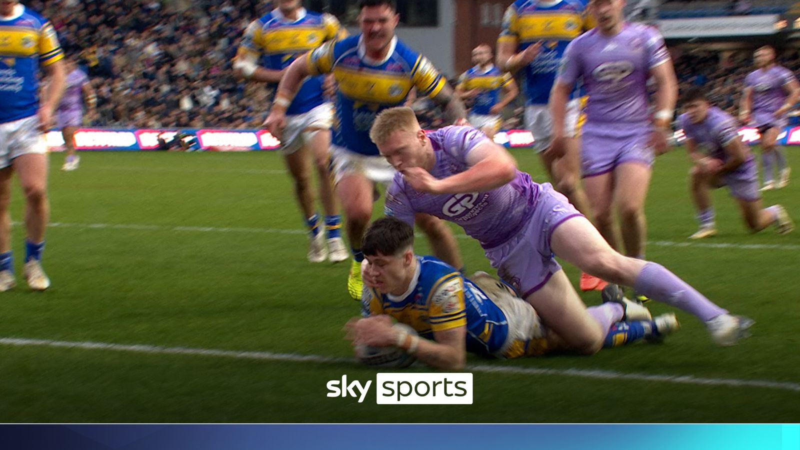 Riley Lumb capitalises on a Wigan Warriors error to put Leeds Rhinos in ...