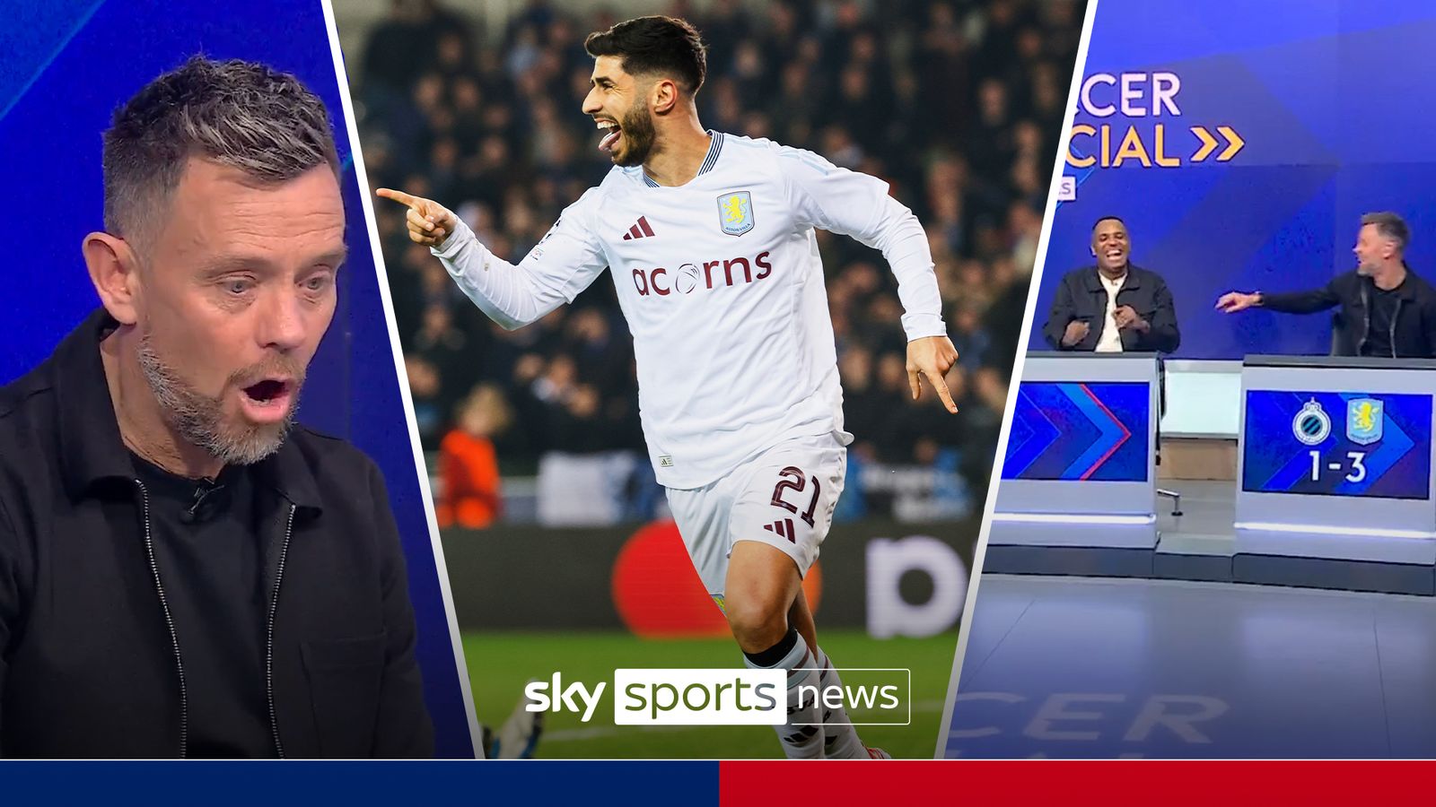 Club Brugge 1-3 Aston Villa: Marco Asensio penalty helps visitors to ...