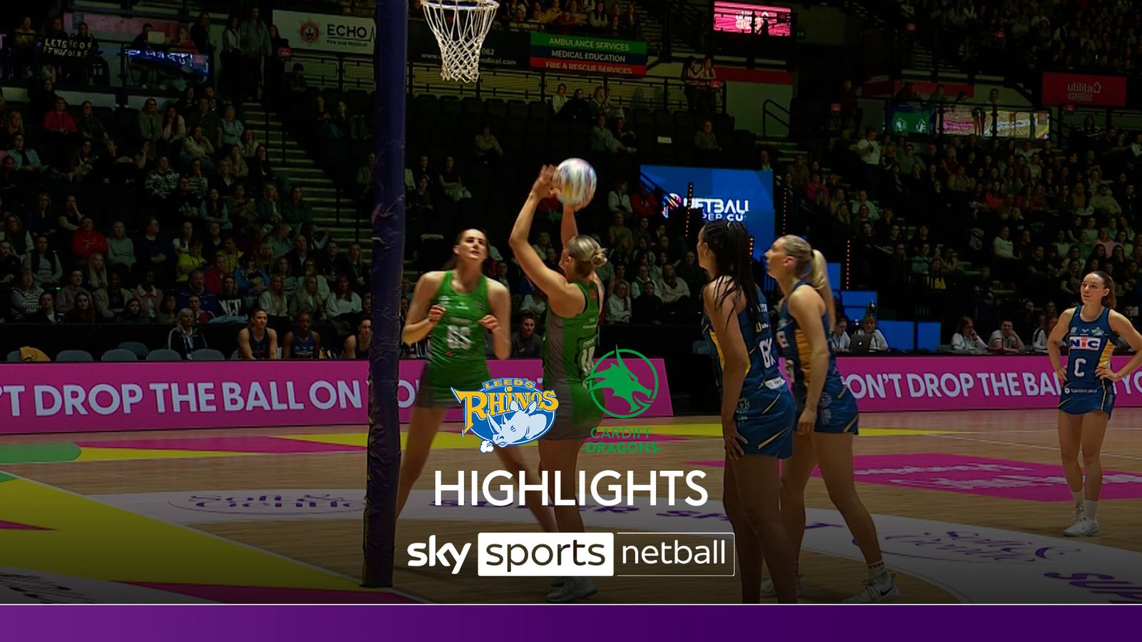 Leeds Rhinos 12-17 Cardiff Dragons | Netball Super Cup 2025 | Netball ...