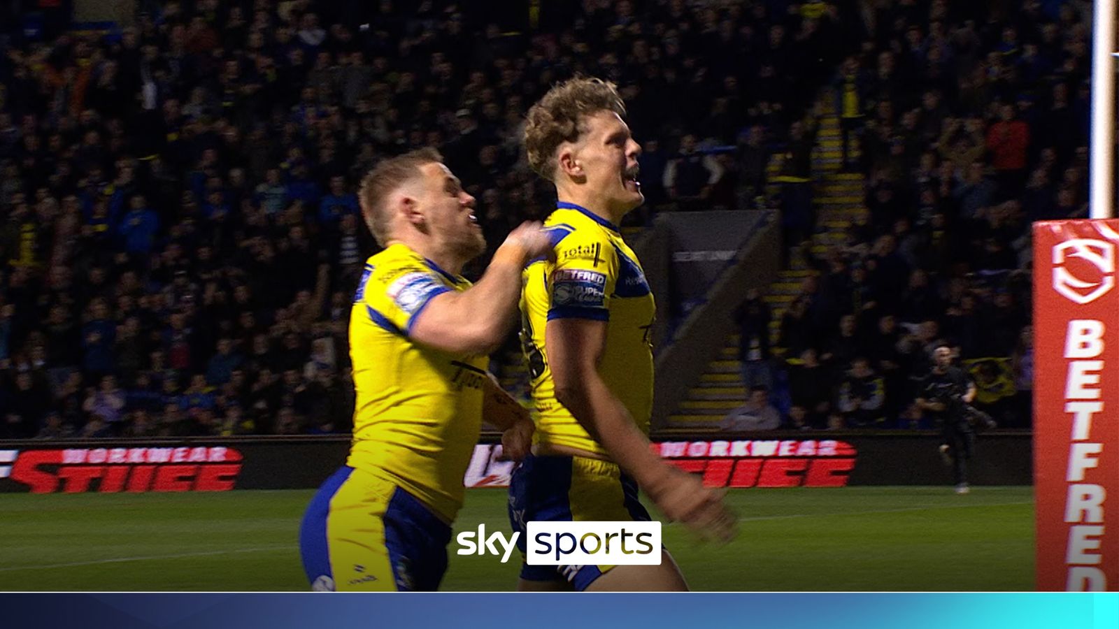 'Sensational' | Arron Lindop scores a spectacular try to put Warrington ...