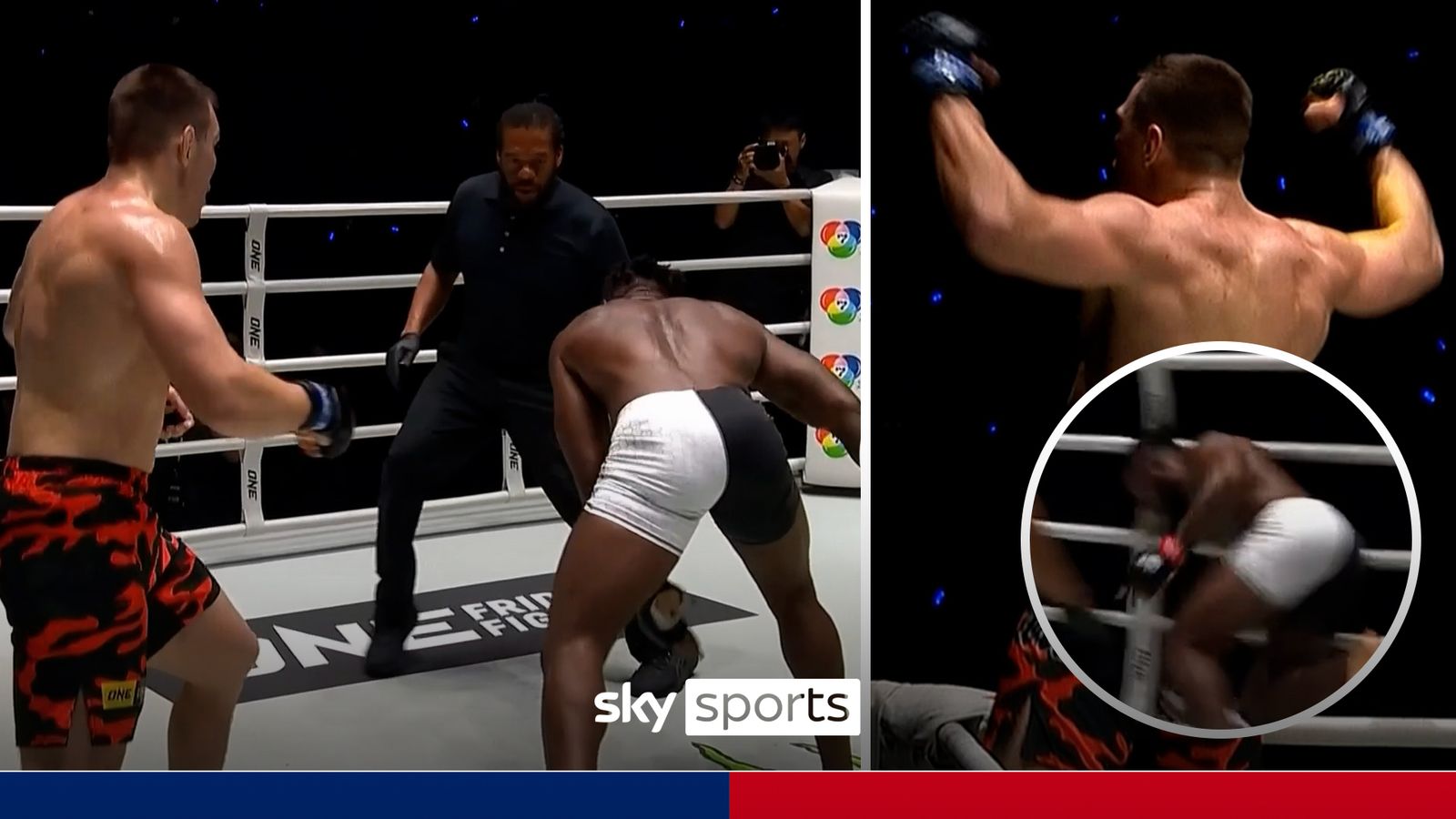 MMA ONE Championship: BRUTAL KO sends opponent flying into the ropes ...