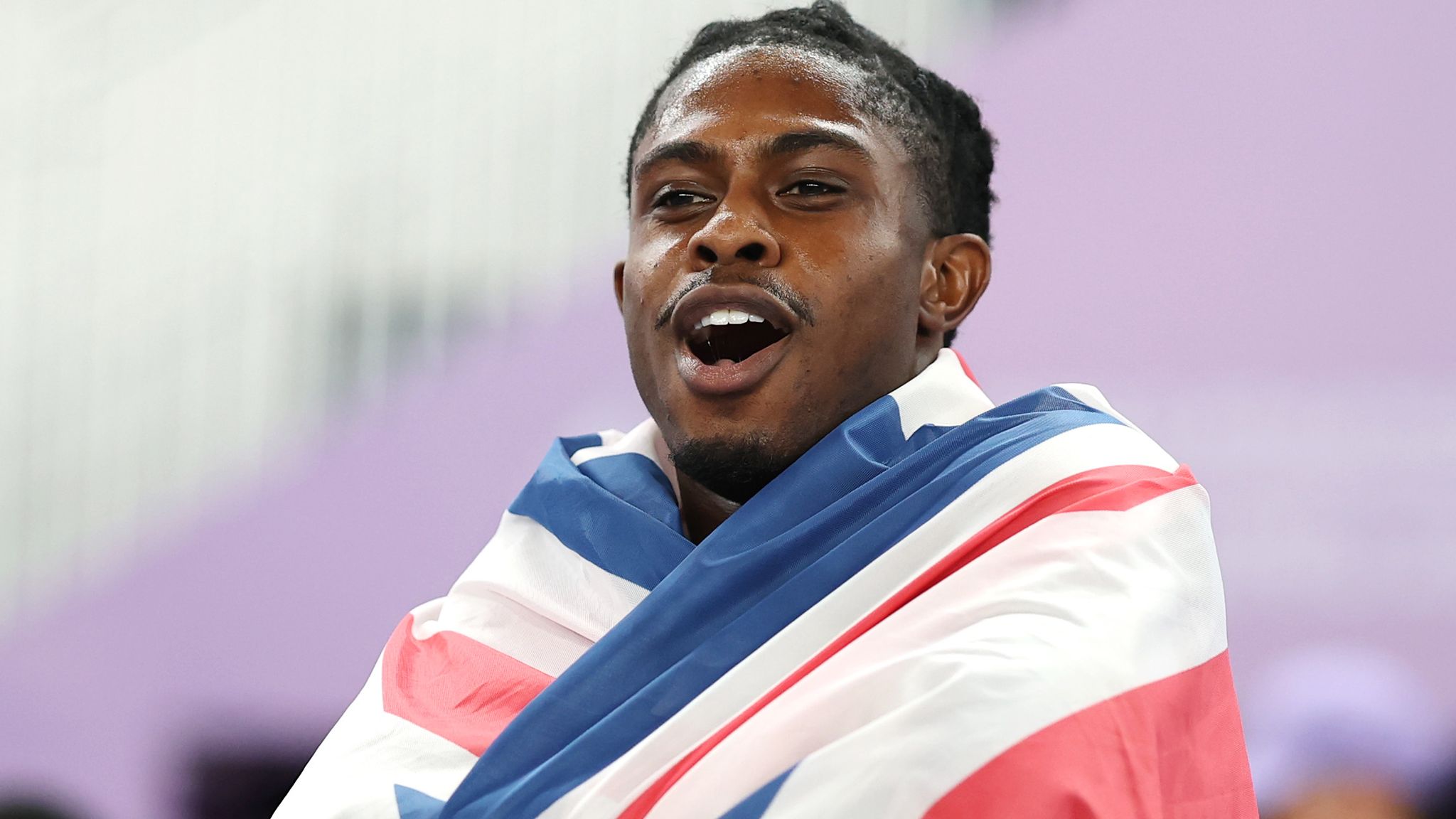 Great Britain's Jeremiah Azu equals lifetime best to win 60m gold at World Athletics Indoor ...