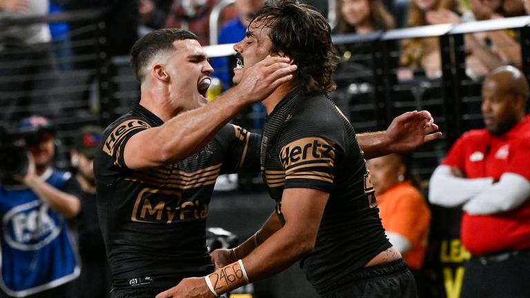 NRL in Las Vegas: Penrith Panthers rally late at the Allegiant Stadium ...