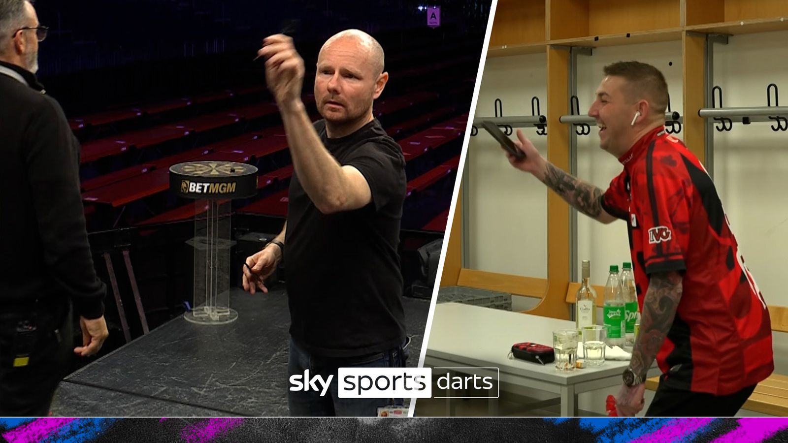 Darts: Nathan Aspinall reacts to cameraman hitting 180 behind the ...