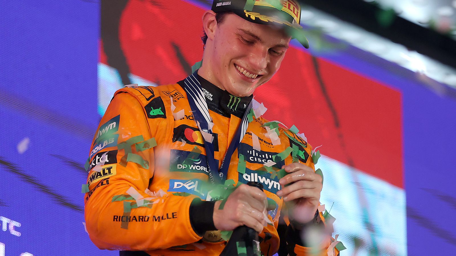 Saudi Arabian GP: Oscar Piastri beats Max Verstappen to win after Red Bull driver's penalty ...