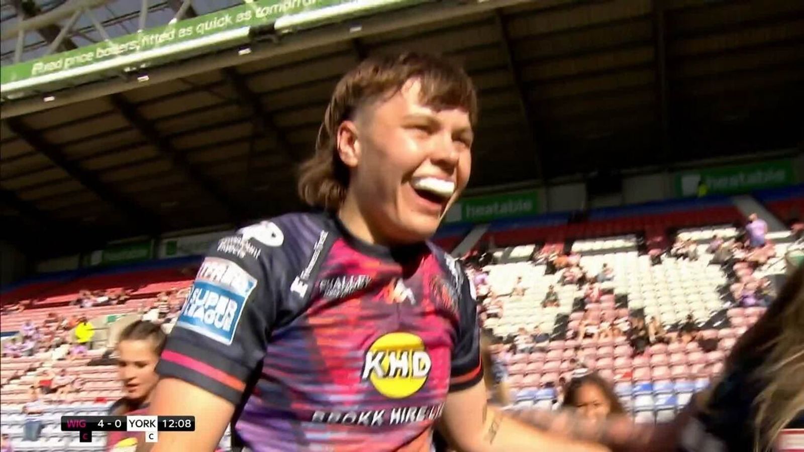 Molly Jones scores the opening try for Wigan Warriors against York ...