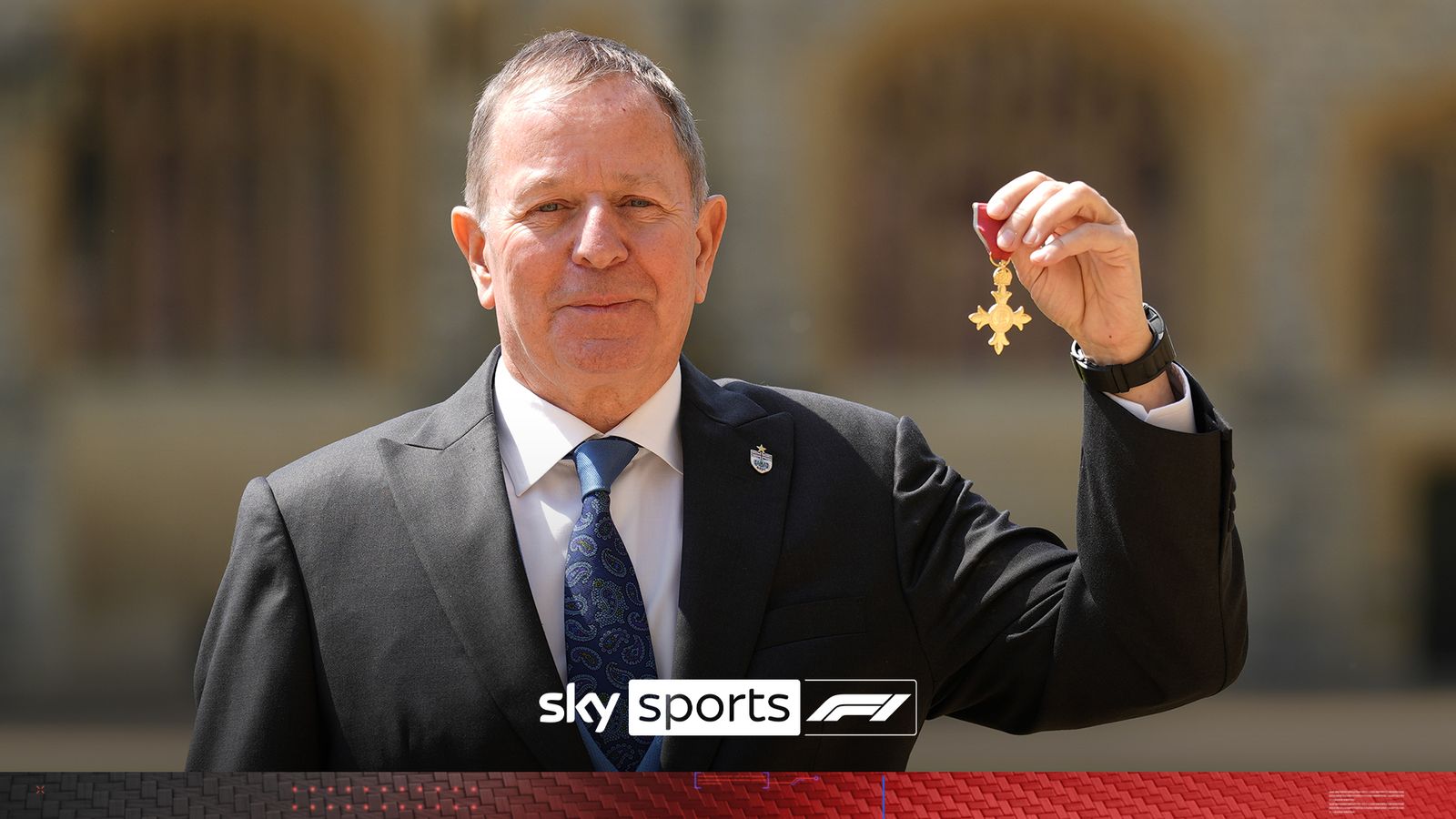 Martin Brundle: Sky Sports pundit pays tribute to colleagues after receiving OBE from Prince of ...