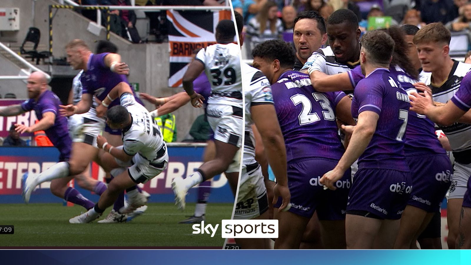 Tom Burgess sent to sin-bin after big shoulder-charge hit! | Rugby ...