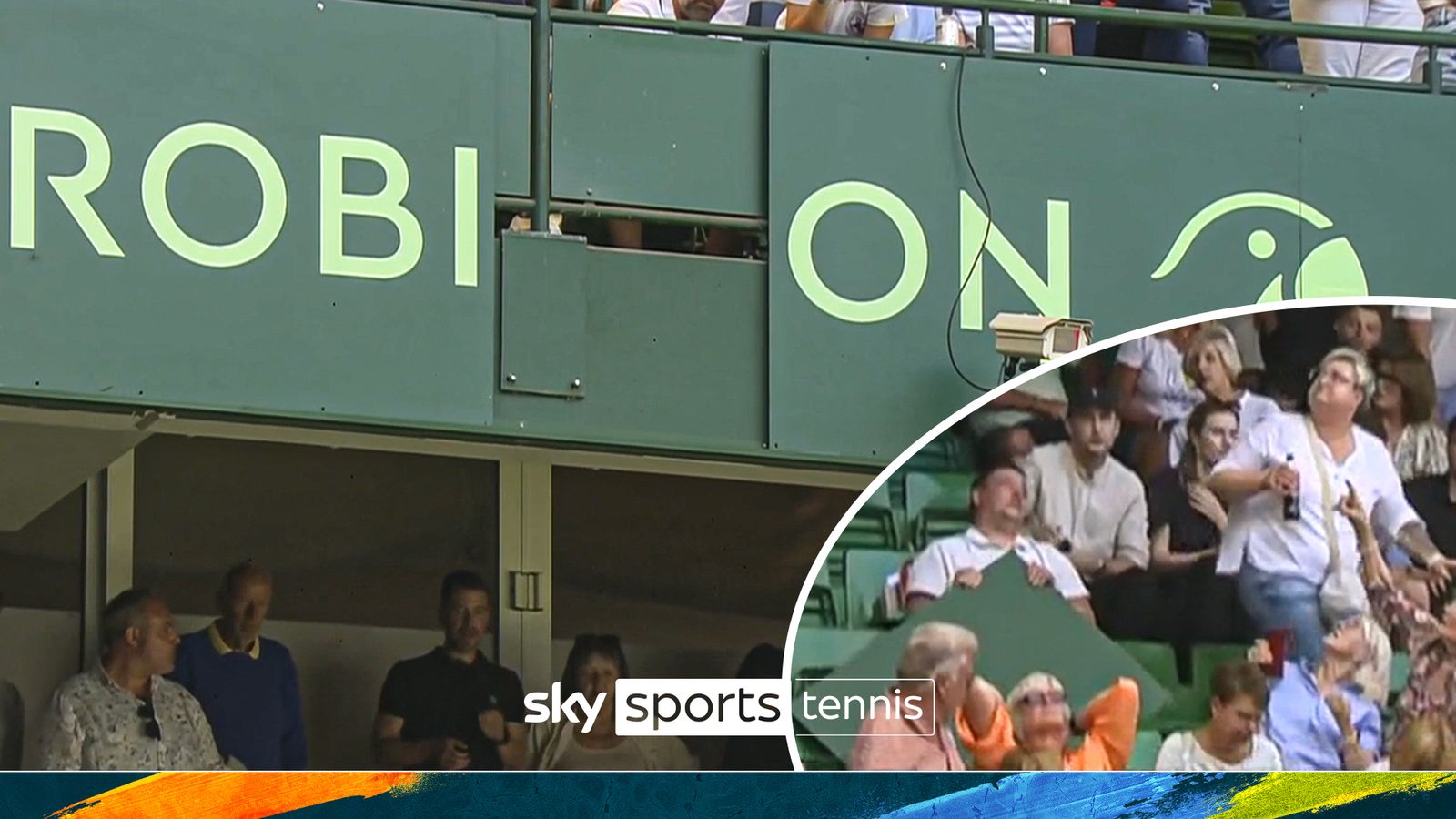Spectator treated after advertising board falls from stadium during ...