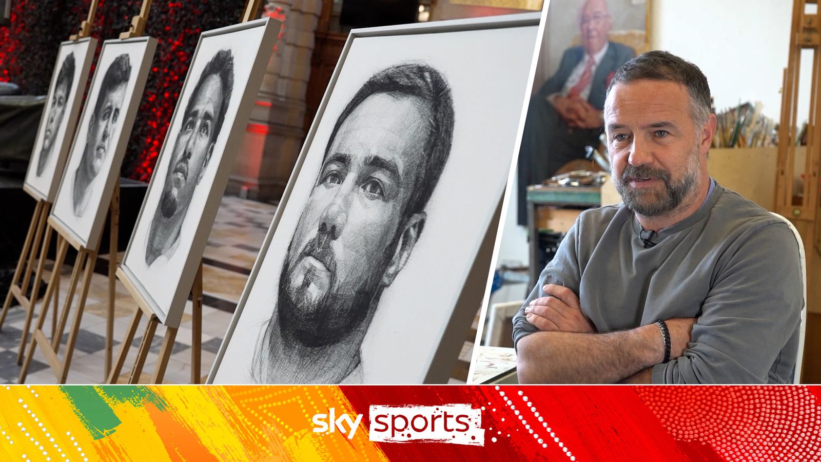 Artist Gareth Reid reveals British and Irish Lions portraits | Rugby ...