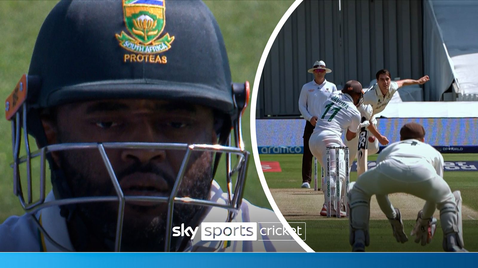 Australia get early wicket of Temba Bavuma to give them hope of ...