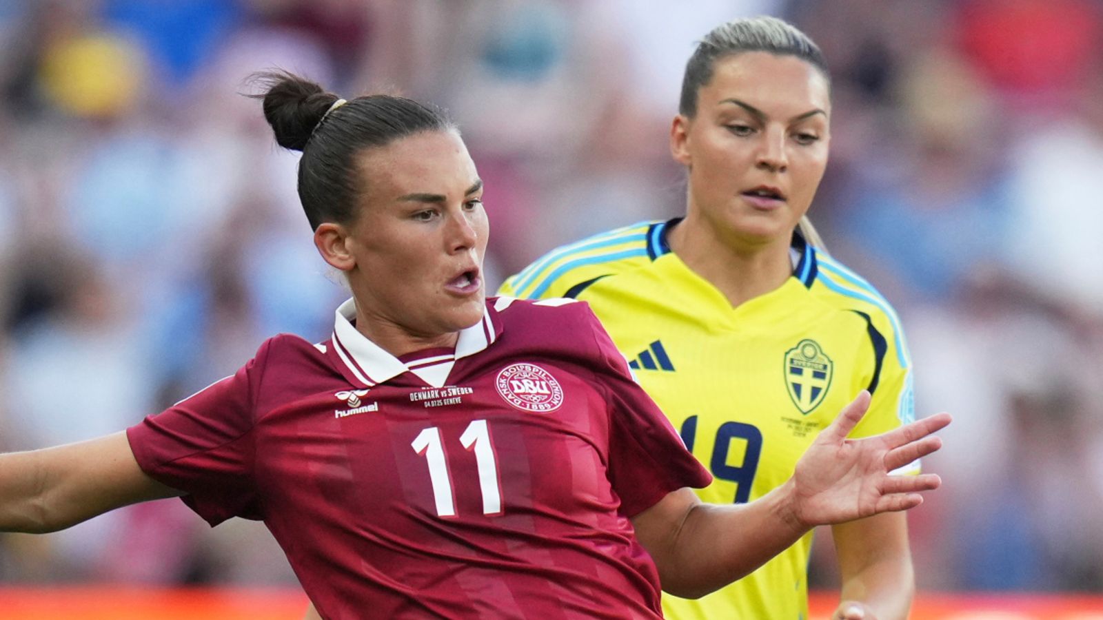 Denmark Women 0-1 Sweden Women commentary | Football News | Sky Sports