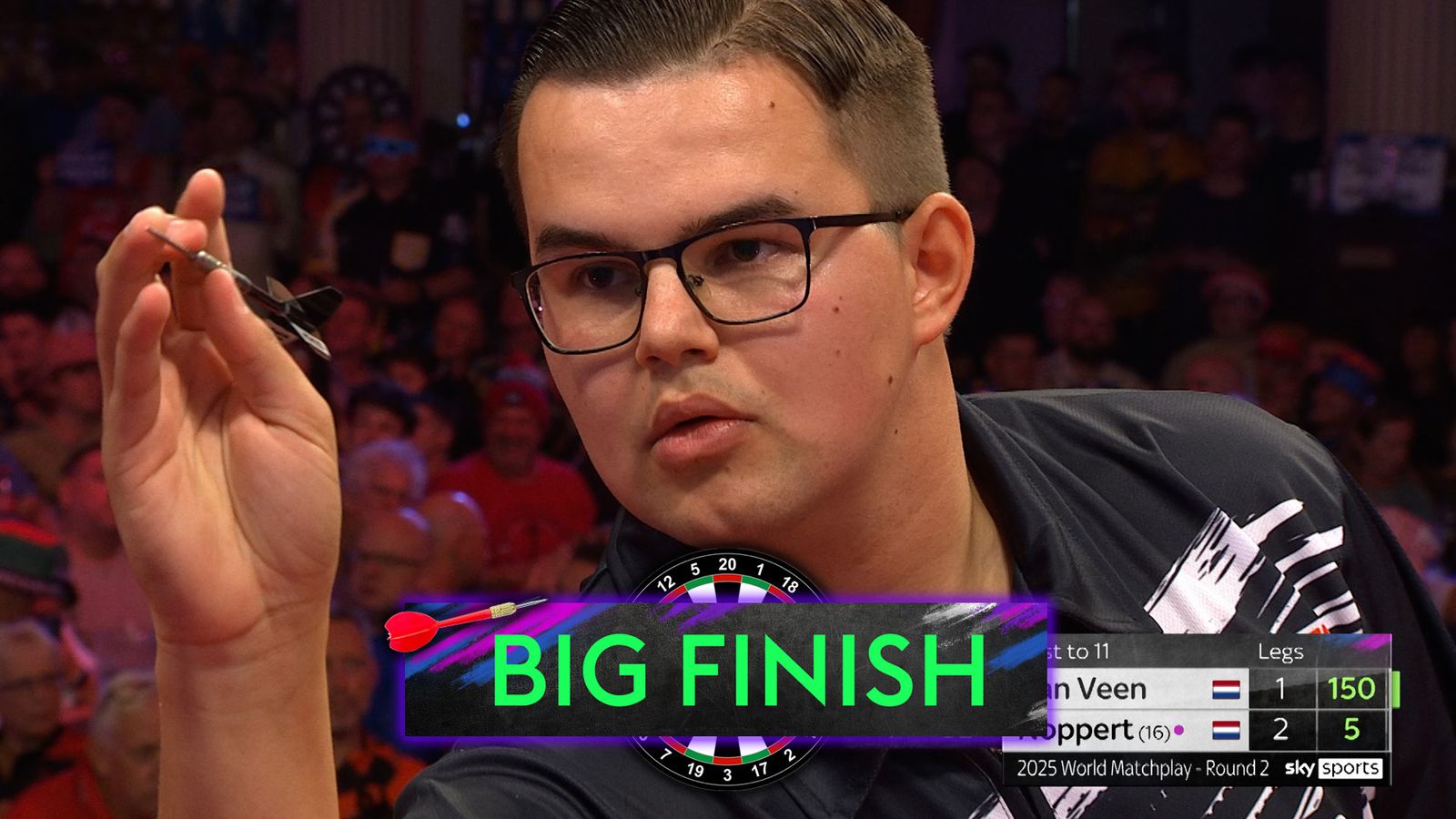 World Matchplay: Gian van Veen breaks Danny Noppert twice with HUGE 150 ...