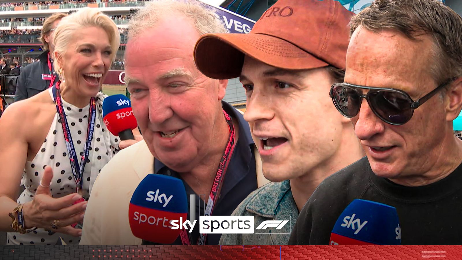 British Grand Prix: Best Gridwalk of the season?! Tom Holland, Clarkson ...