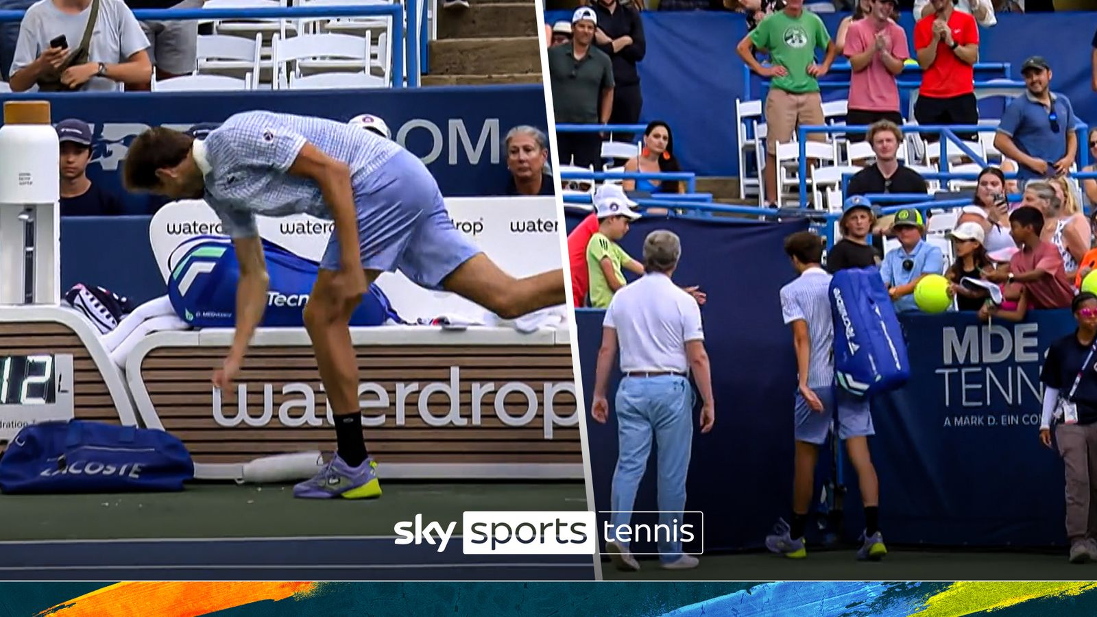 Daniil Medvedev booed after smashing water bottle following defeat to Corentin Moutet | Tennis ...