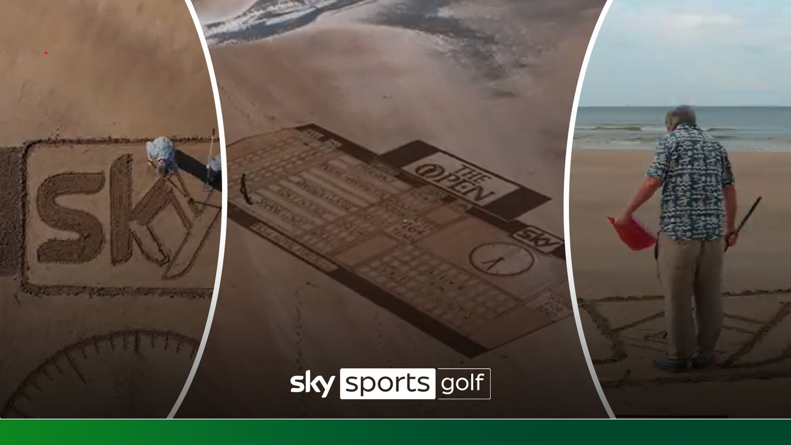 Stunning sand art at Portrush ahead of The 153rd Open | Golf News | Sky ...