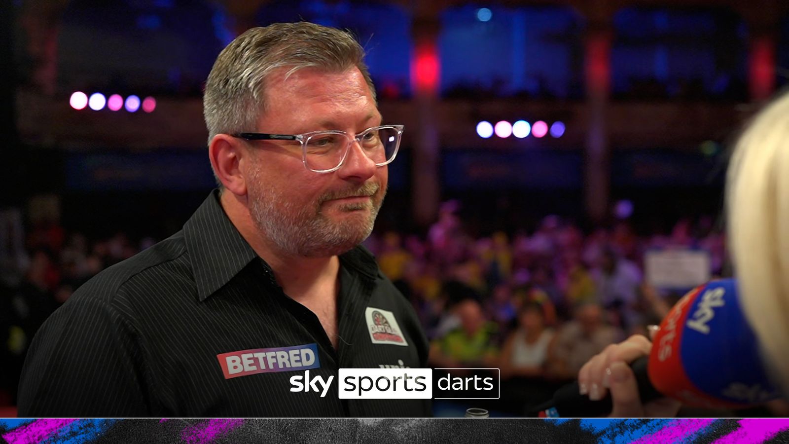 World Matchplay Darts: James Wade reaction after beating Joe Cullen ...