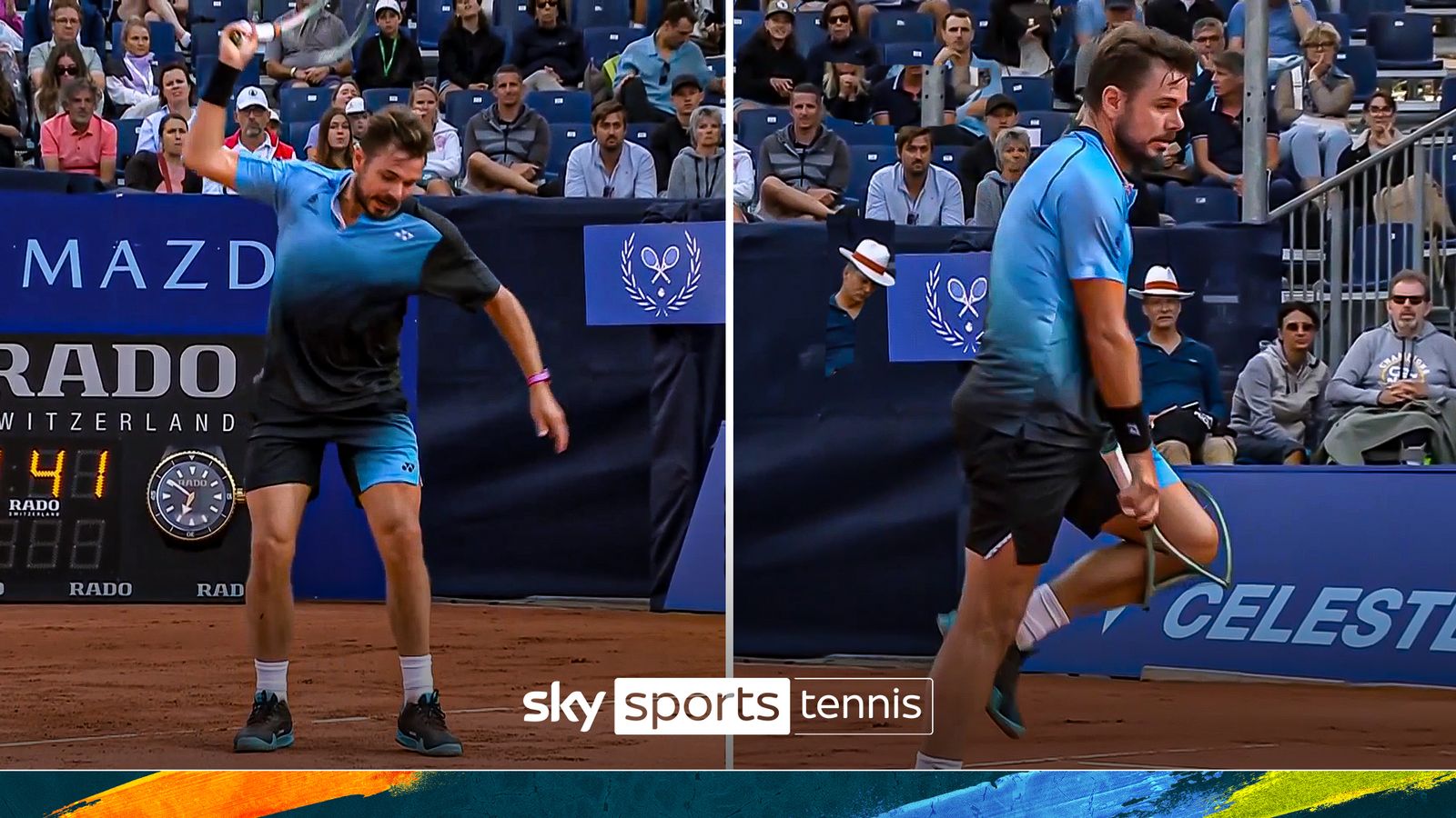 Swiss Open: Stan Wawrinka destroys racket over his knee | Tennis News ...
