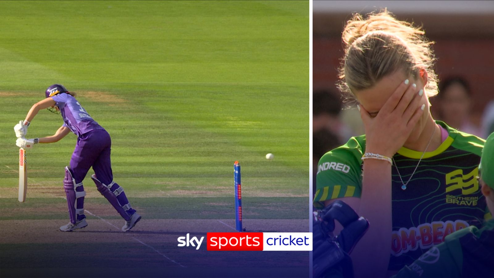 The Hundred: Ball clips stumps but bail stays on as Southern Brave take ...